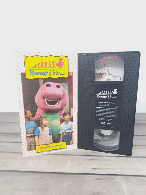 BARNEY & FRIENDS CARING MEANS SHARING VHS 1992 Time Life Purple ...