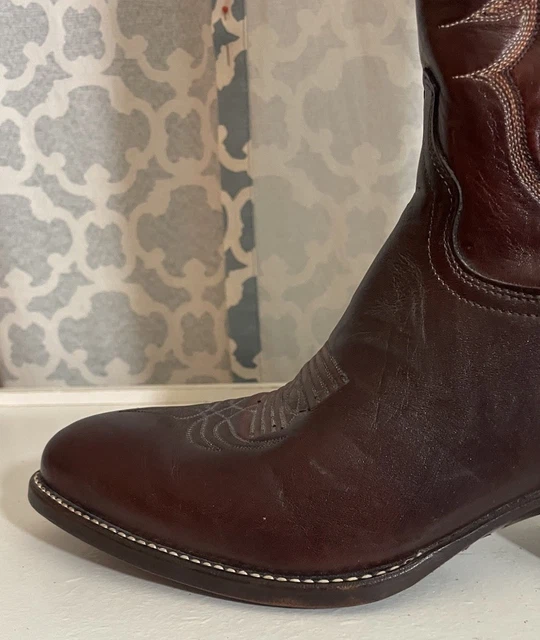 J. CHISHOLM COWBOY Boots Brown Drover Series Mens Sz 9.5D Leather ...