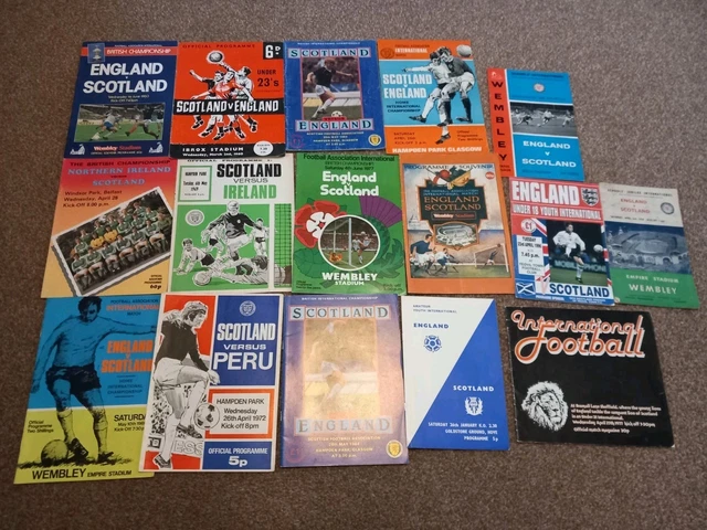 16 SCOTLAND INTERNATIONAL football programmes Job Lot £10.00 - PicClick UK
