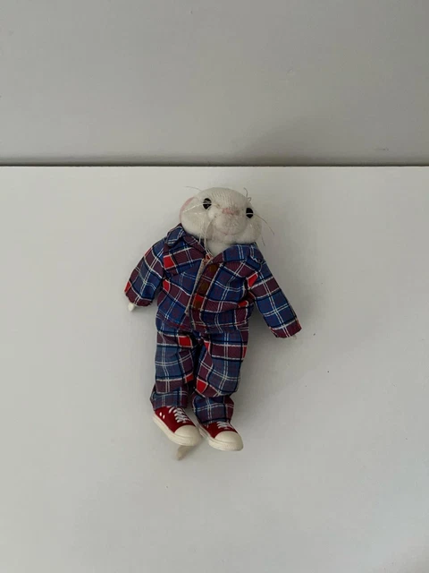 VINTAGE STUART LITTLE Mouse Stuffed Animal Posable Soft Toy Figure 1999 ...