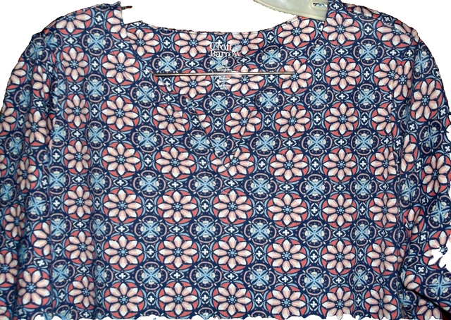 NWOT 💥 CROFT & BARROW 💥 Short Sleeve Split Crew Top Stretch 0X £10.28 ...