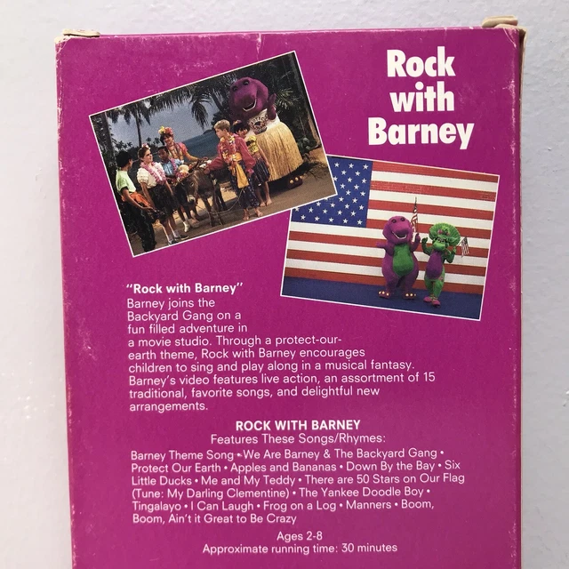 BARNEY & FRIENDS Rock With Barney VHS Video Tape VTG Sing Along Songs ...