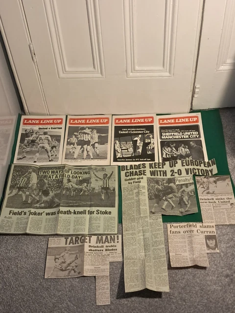 SHEFFIELD UNITED F.C. Lane Line Up Magazines with Newspaper Cuttings £ ...