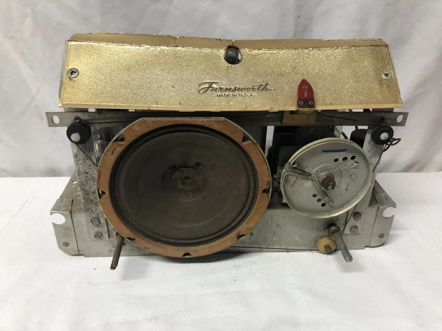 RARE ANTIQUE FARNSWORTH Model Et-065 Tube Radio Chassis For Parts Or ...