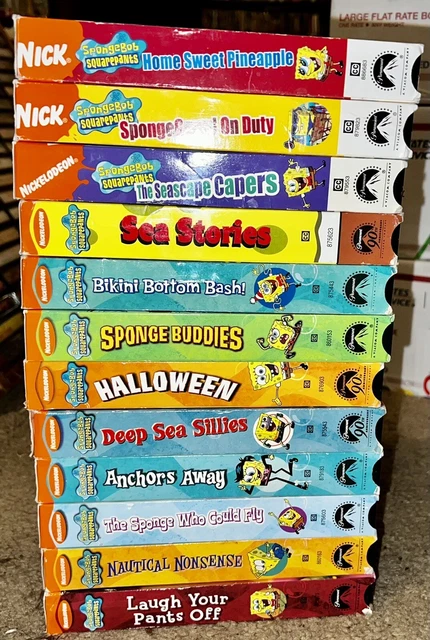 Lot Of 12 Spongebob Squarepants Vhs Tapes Must See Look 164 77
