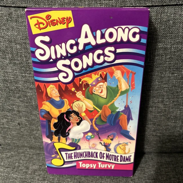 DISNEY SING ALONG Songs Topsy Turvy Hunchback of Notre Dame VHS Video ...