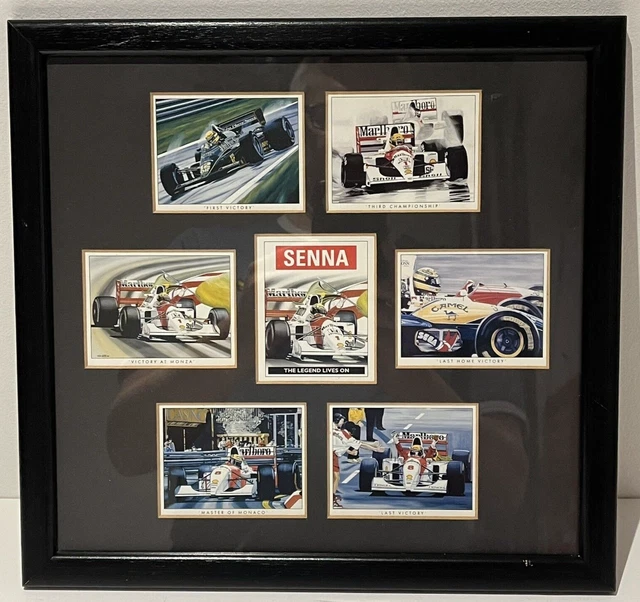AYRTON SENNA F1 Legend Lives On Complete 1995 Golden Era 7 Framed Card ...