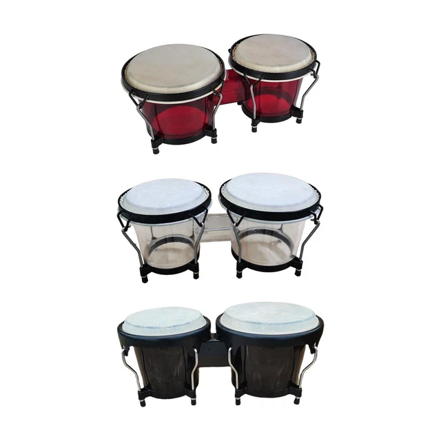 BONGO DRUM SET Transparent Bongo Drums 6'' and 7'' Tunable Quality ...
