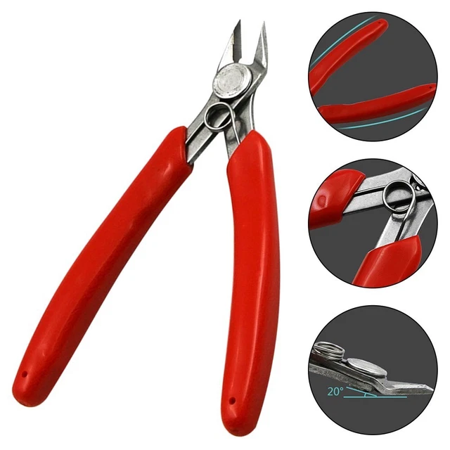 CABLE CUTTER CUTTING Plier Rubber Handle Spring Loaded Stainless Steel ...