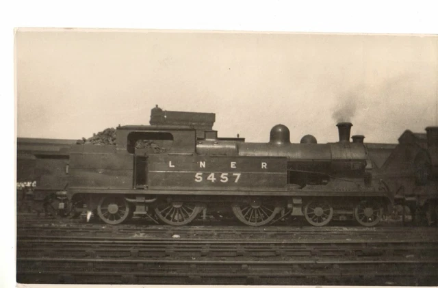 RAIL PHOTO LNER GCR 442t C13 5457 Gorton shed Manchester 2view £2.39 ...