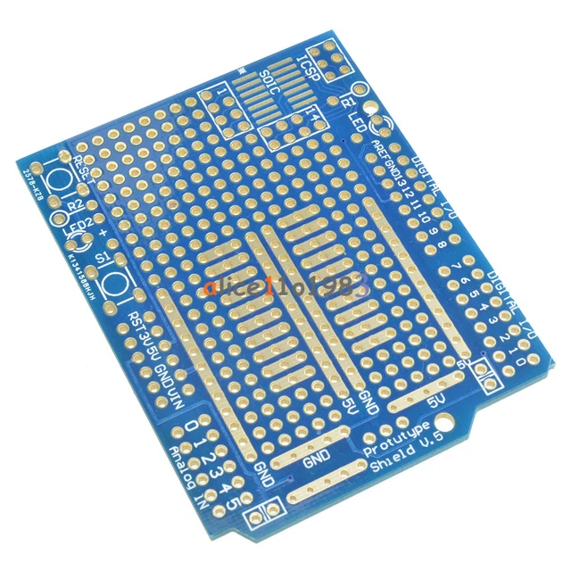 PROTOTYPE PCB FOR Arduino UNO R3 Shield Board FR-4 Fiber 2mm+2.54mm Pitch DIY EUR 1,00 - PicClick DE