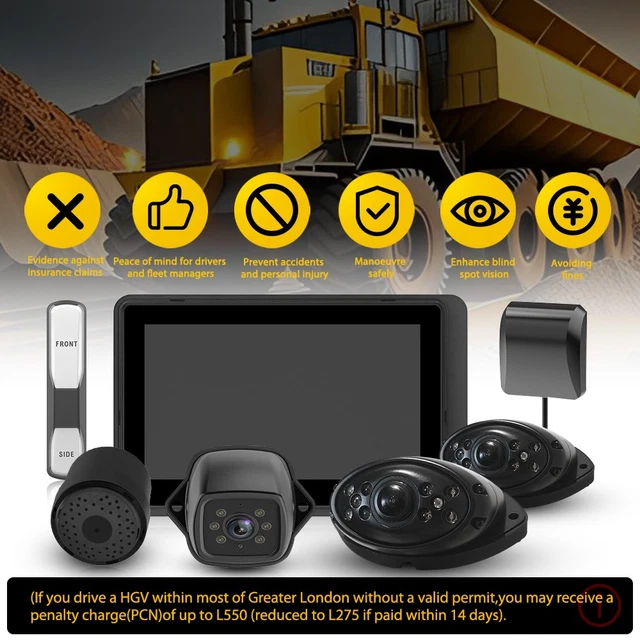 HGV TRUCK BLIND Spot Information System DVS 2024 Kit London For Scania ...
