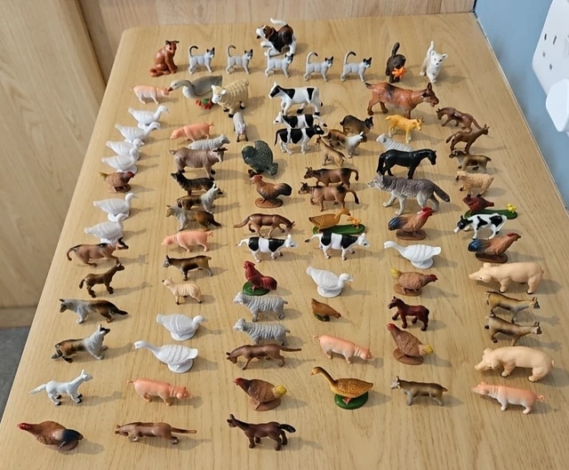 VINTAGE TOY FARM Animals Bundle - Over 80 Figures [L8] £30.31 - PicClick UK