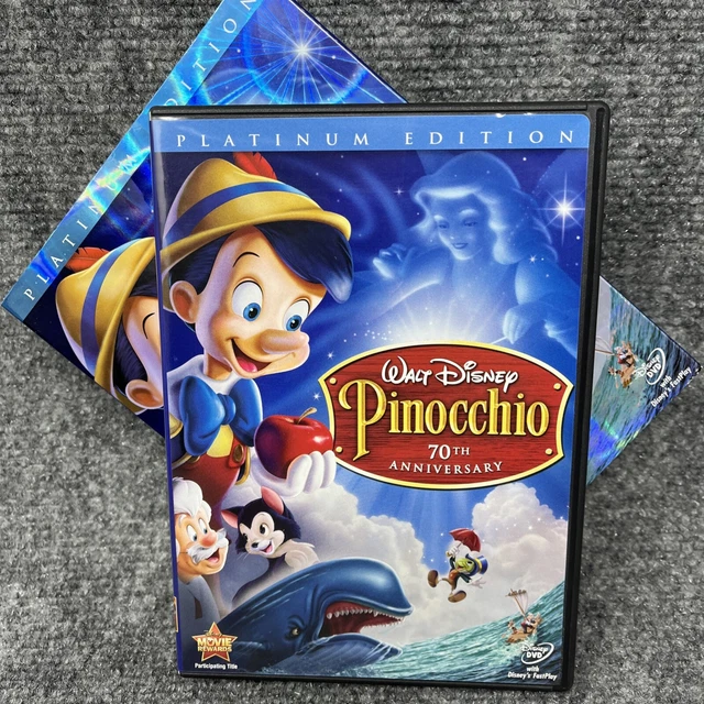 WALT DISNEY PINOCCHIO DVD Movie 70th Anniversary 2-Disc Platinum ...