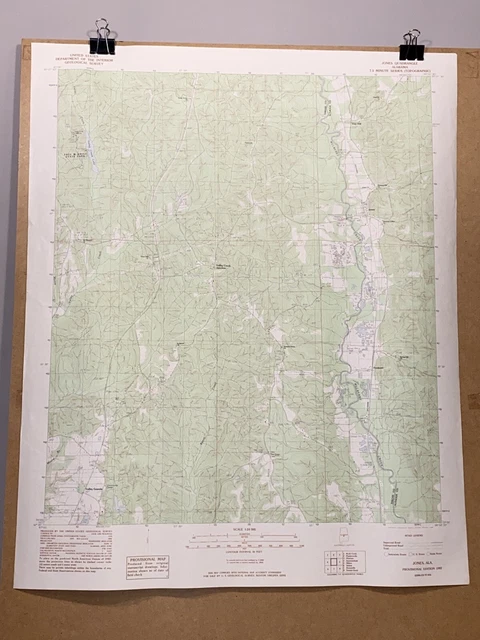 Jones Alabama Autauga Dallas County Old Map Topographical Survey Mulberry Creek £3232 Picclick Uk