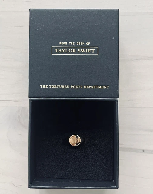 TAYLOR SWIFT TTPD The Tortured Poets Department Gold Ring NEW - Size 6 ...