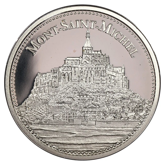 FRANCE MÉDAILLE MONT-SAINT-MICHEL Les plus beaux trésors du Patrimoine argent BE EUR 22,00 ...