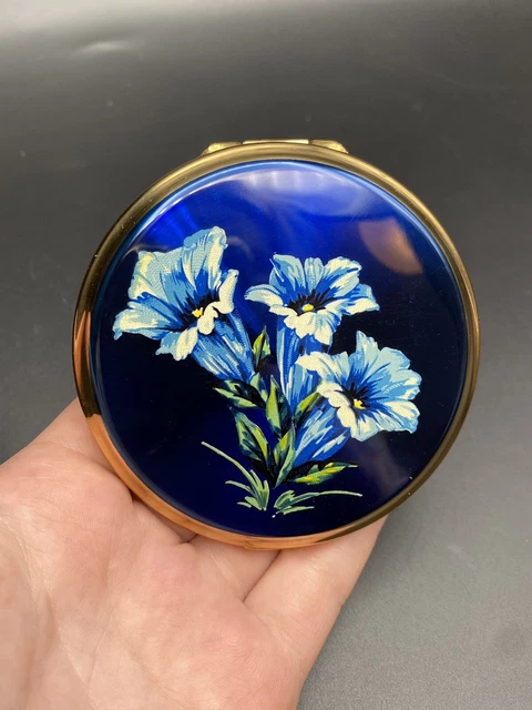 VINTAGE 1950S MID Century Stratton Floral Compact Made In England ...
