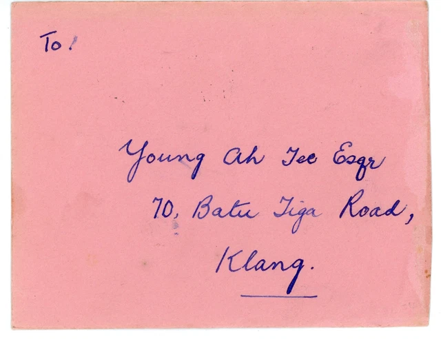 P105/47 MALAYA 1940 Cover Perak Lumut To Klang £35.00 - PicClick UK