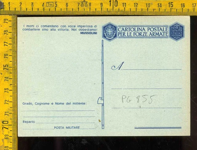 REGNO SECONDA GUERRA Posta Militare Franchigia Nuova I morti ... pg 855 ...