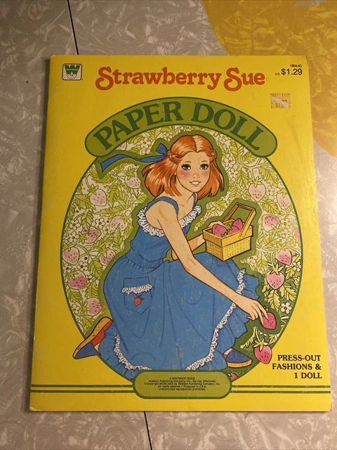 Vintage Strawberry Sue Paper Doll Whitman Book Original Uncut 1979 £16