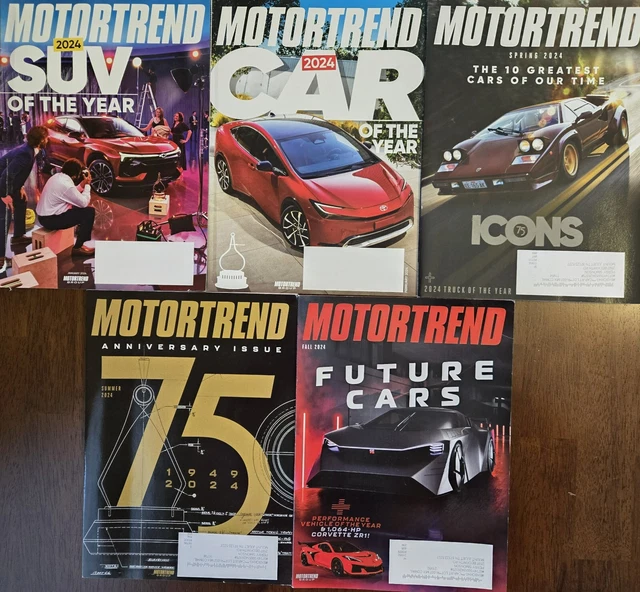 MOTORTREND MAGAZINE 2024 All 5 Issues Jan, Feb, Spring, Summer, Fall £4 ...
