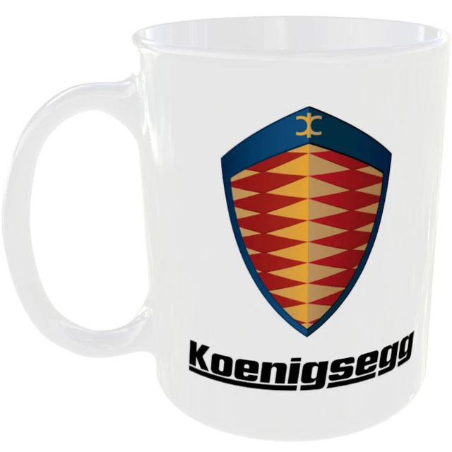 KOENIGSEGG MUG CAR Van Classic Logo Badge Garage Mechanic Dealer Owner ...