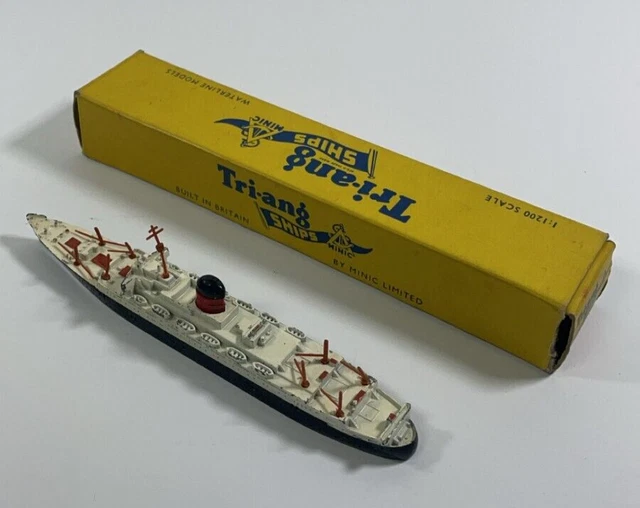 VINTAGE TRIANG MINIC Ships 1:1200 M709 RMS IVERNIA Waterline Models Original Box £14.95 ...