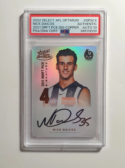 2022 AFL SELECT OPTIMUM NICK DAICOS Draft Pick Signature COPPER #059 ...