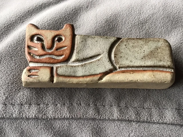 VINTAGE EUREKA CRAFT Ware Cat Cornish Studio Pottery Keith Smith 1970s ...