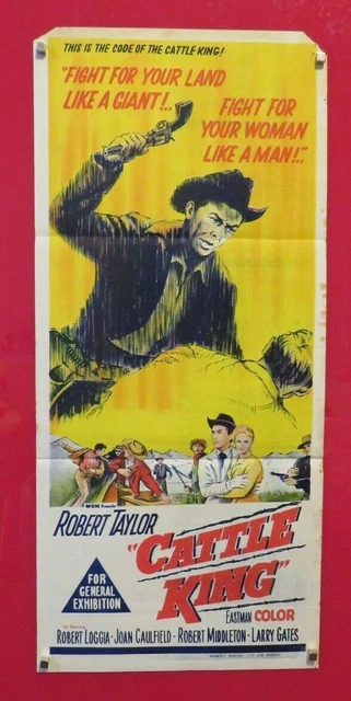 CATTLE KING ORIGINAL 1963 DAYBILL CINEMA FILM MOVIE POSTER Robert ...