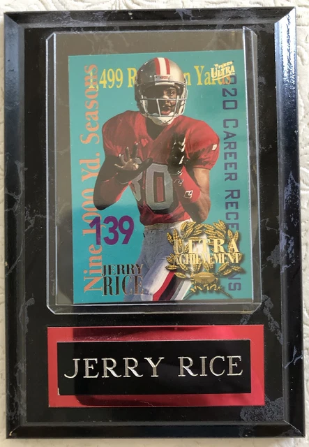 1995 JERRY RICE Fleer Ultra Achievement Award Card #5 de 10 49ers de ...