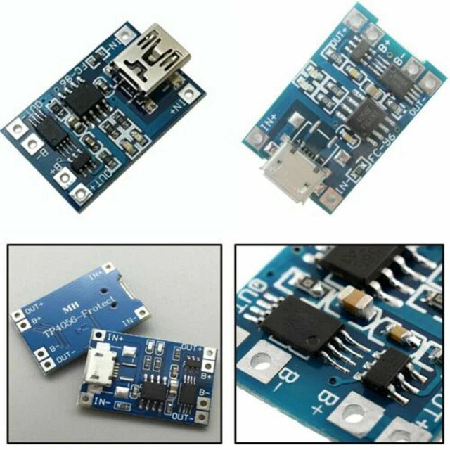 TP4056 PCB BMS Battery Charger Module 3.7V Lithium Micro USB Protection ...