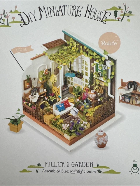 ROLIFE MILLER'S GARDEN DIY Miniature House Kit BN £30.00 - PicClick UK