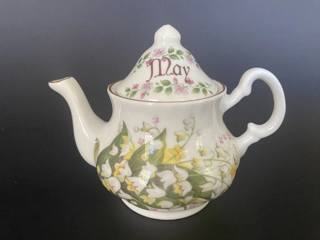 SHELLY ANN COLLECTION MINIATURE Teapot Flower Of The MonthMay Lily Of ...