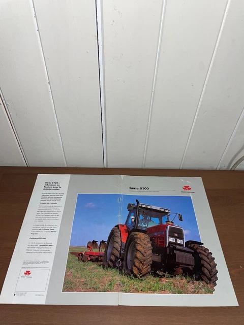 BROCHURE PROSPEKT PROSPECTUS TRACTEUR MASSEY FERGUSON 6100 tractor-traktor-fendt EUR 4,99 ...