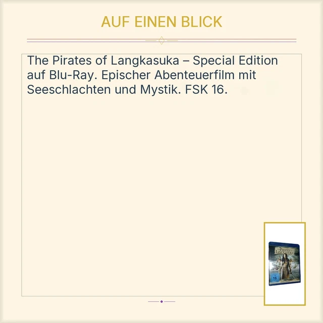 THE PIRATES OF Langkasuka Blu-Ray Special Edition EUR 5,95 - PicClick IT