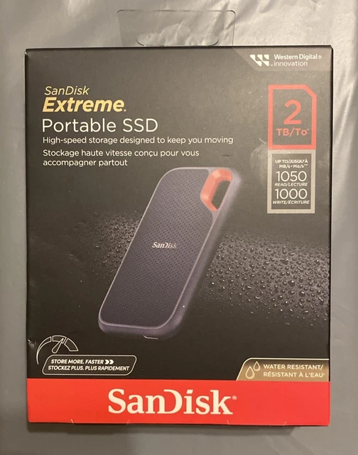 SANDISK EXTREME PORTABLE SSD 2TB External V2 Hard Drive USB-C Brand New Sealed £115.00 - PicClick UK