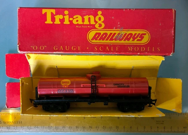 TRIANG R117 SHELL Oil Tanker Wagon Red with Box Made in England £11.85 ...