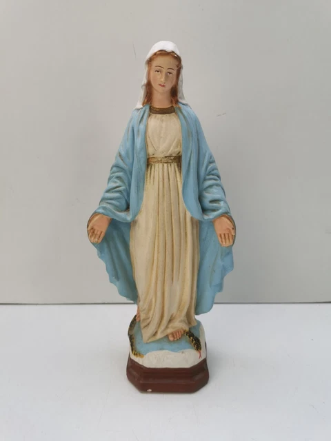 STATUE SAINTE VIERGE Marie En Plâtre Signé, 22 Cm EUR 40,00 - PicClick FR