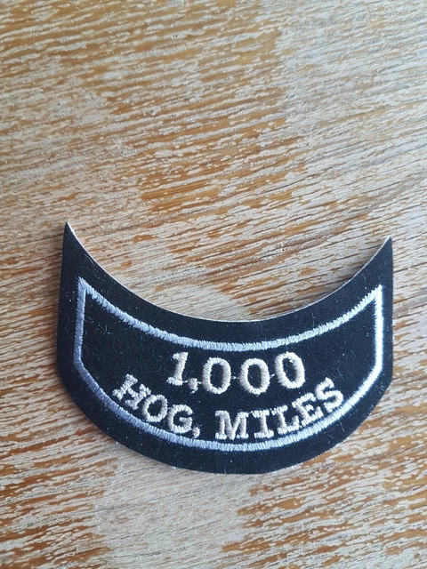 PATCH HOG HARLEY Owners Group NEU! Aufnäher Mileage Program 1000 HOG ...