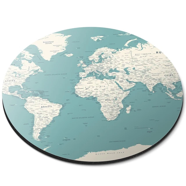 ROUND MOUSE MAT World Map Vintage Political #52519 £6.99 - PicClick UK