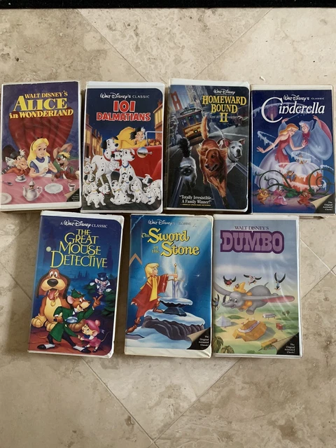 DISNEY ANIMATED CLASSIC COLLECTION VHS Set LOT (15) All Black Diamond ...