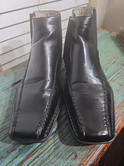 STEVE MADDEN BLACK Stoker Mens Zip Up Ankle Boots Size 9 M Shelsea £40. ...