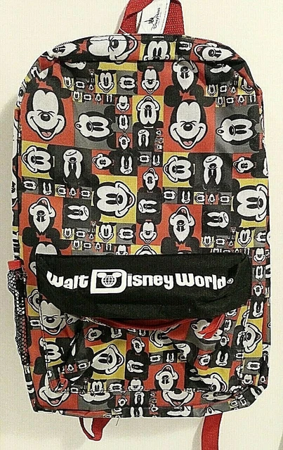 MICKEY MOUSE BACKPACK Walt Disney World Theme Parks Pop Art Faces Child ...