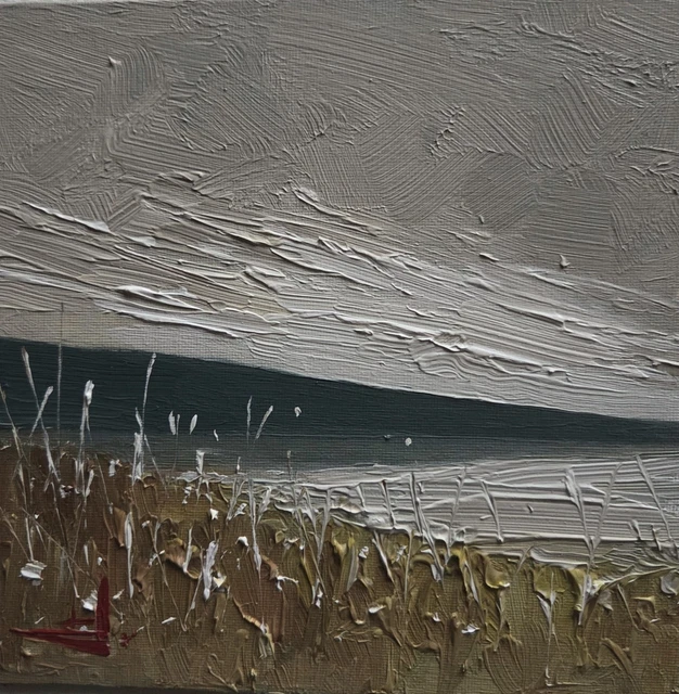 BEACH LANDSCAPE OIL Painting Vivek Mandalia Impressionism 8X8 ...