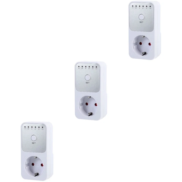 3PCS ADJUSTABLE TIMING Socket Plug-in Mechanical Timer Auto Shut Off EU ...