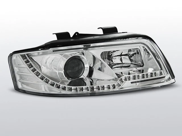 HEADLIGHTS LED LTI LIGHT TUBE Inside for AUDI A4 B6 2000-2004 Chrome ...