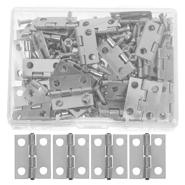 50 PCS MINI Hinge Set Tiny Hinges for Craft Projects Miniature ...