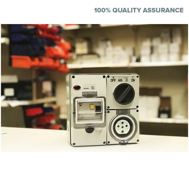 20 AMP 5 Pin Socket 63AMP RCD Outlet Switchboard 4 Pole IP66 ...